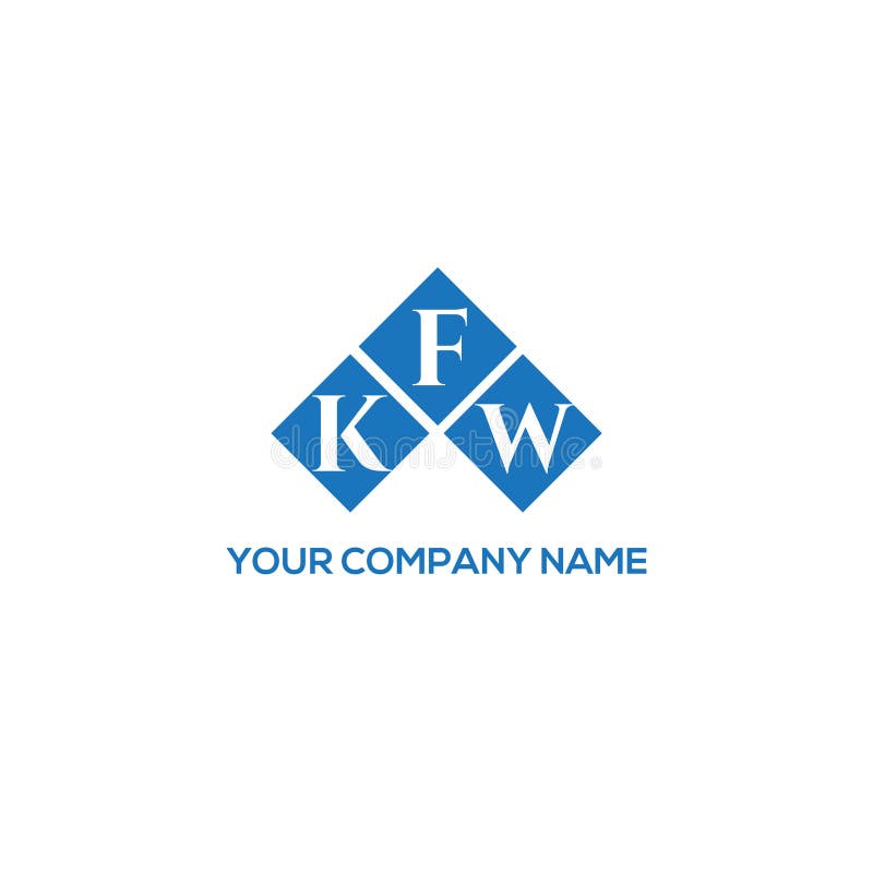 KFW Letter Logo Design on WHITE Background. KFW Creative Initials ...
