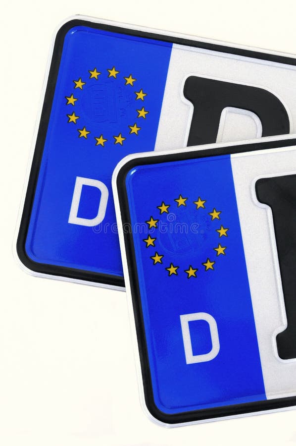 Deutsche Kfz-Kennzeichen stockbild. Bild von platten - 13761791