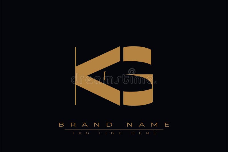 KG Initial Letter Logo Design Stock Vector - Illustration of astronomy ...