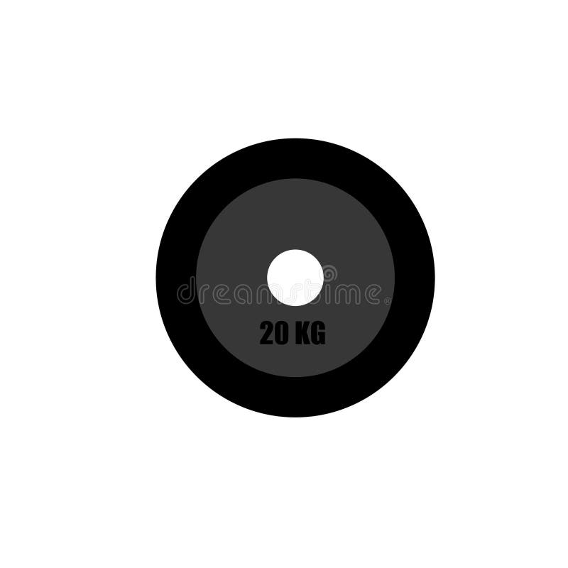 20kg Weight Plate Icon. Vector Stock Illustration - Illustration of ...
