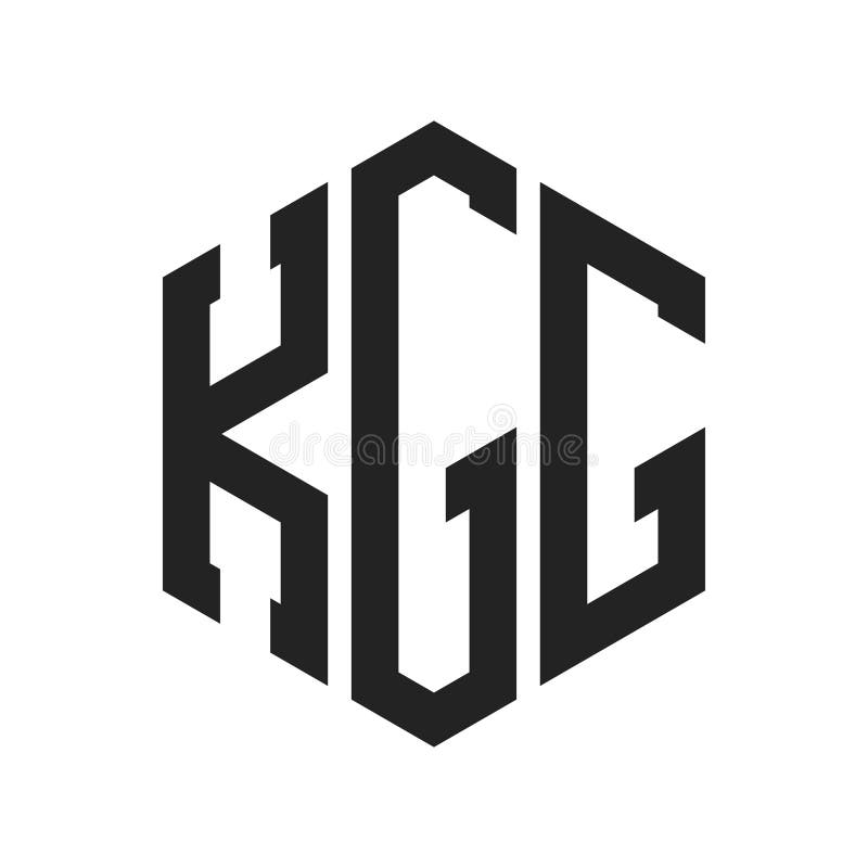 KGG Logo Design. Initial Letter KGG Monogram Logo Using Hexagon Shape Stock Vector ...