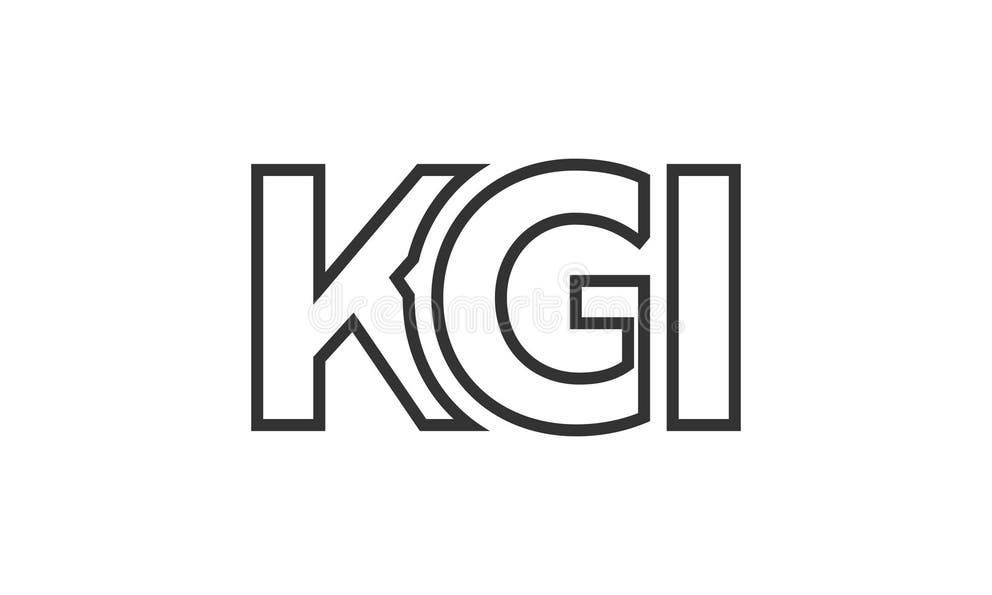 KGI Logo Design Template with Strong and Modern Bold Text. Initial ...