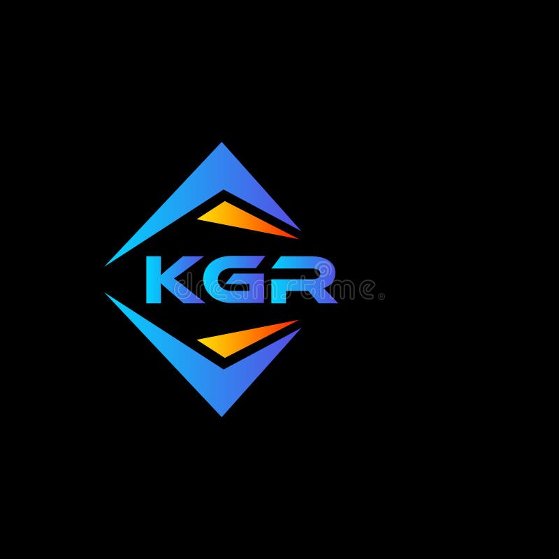 KGR Abstract Technology Logo Design on Black Background. KGR Creative ...