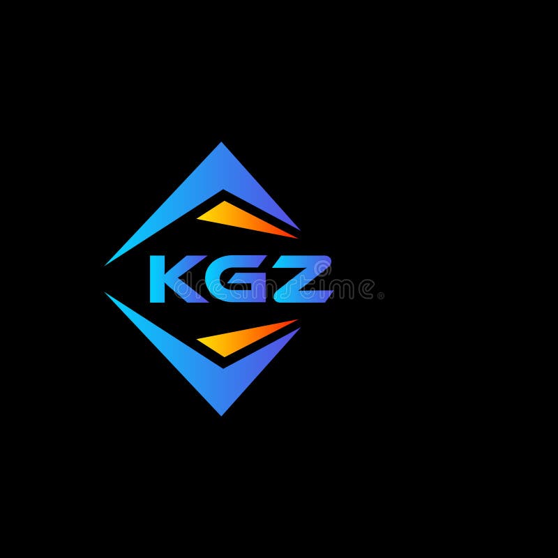 KGZ Abstract Technology Logo Design on Black Background. KGZ Creative ...