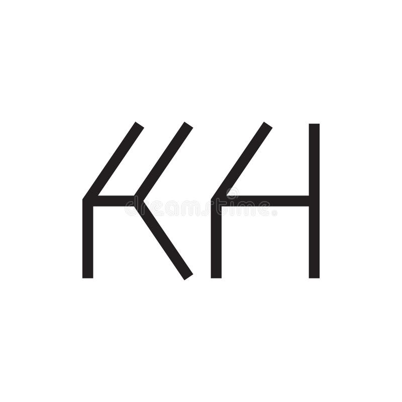 Kh Initial Letter Vector Logo Icon Stock Vector - Illustration of ...