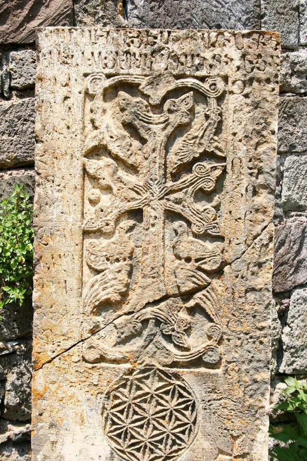 Khachkar or cross-stone stock photo. Image of famous - 27213390