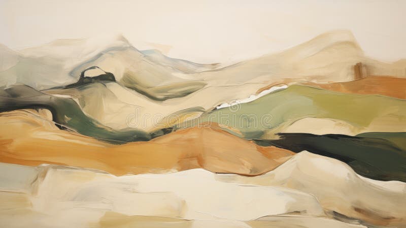 Khaki Colors: a Case Study in Abstract Landscape Painting Stock ...