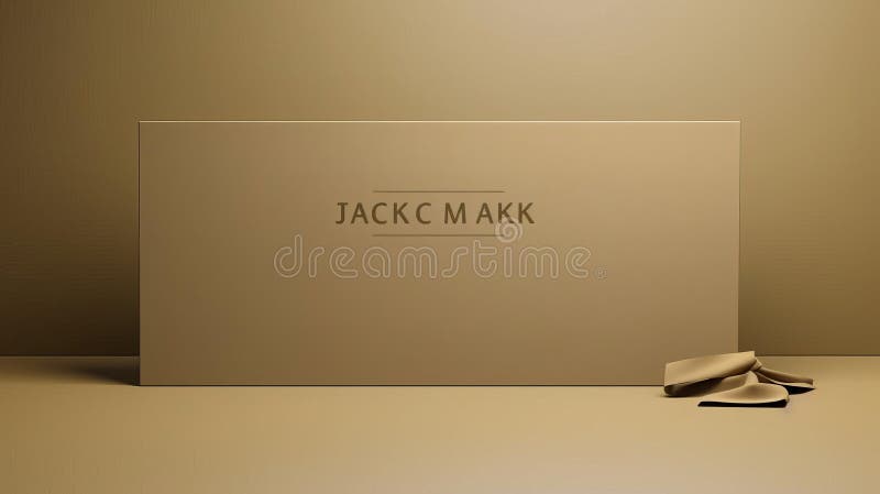 Khaki Lycra Sign Mockup Template with Rectangular Plain Background ...