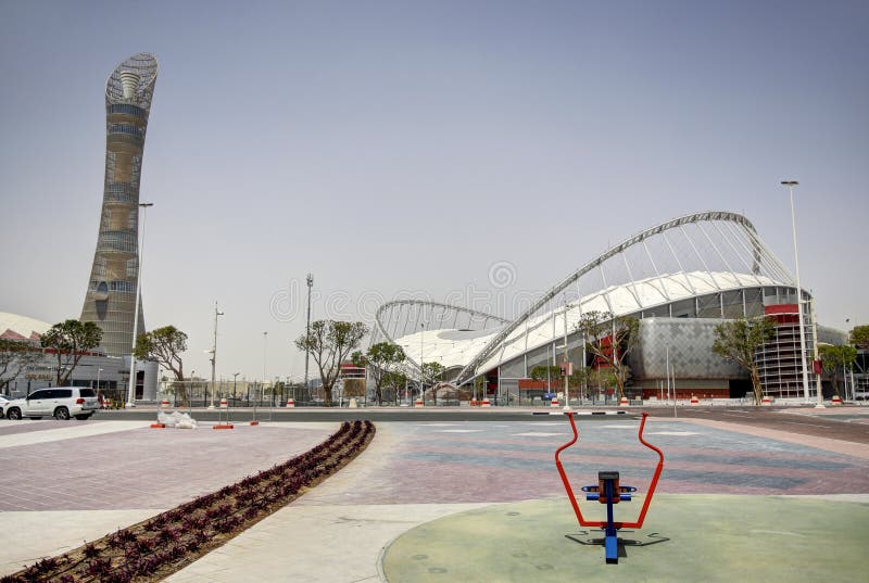 Khalifa International Stadium in Doha, Qatar Editorial Photography ...