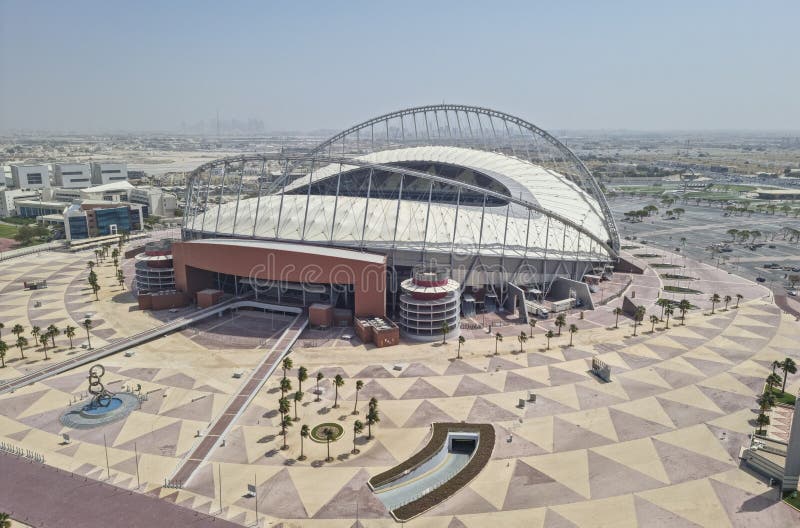 Khalifa International Stadium in Doha, Qatar Editorial Photo - Image of ...