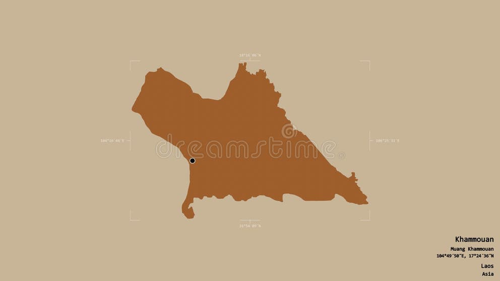 Khammouan - Laos. Bounding Box. Pattern Stock Illustration ...