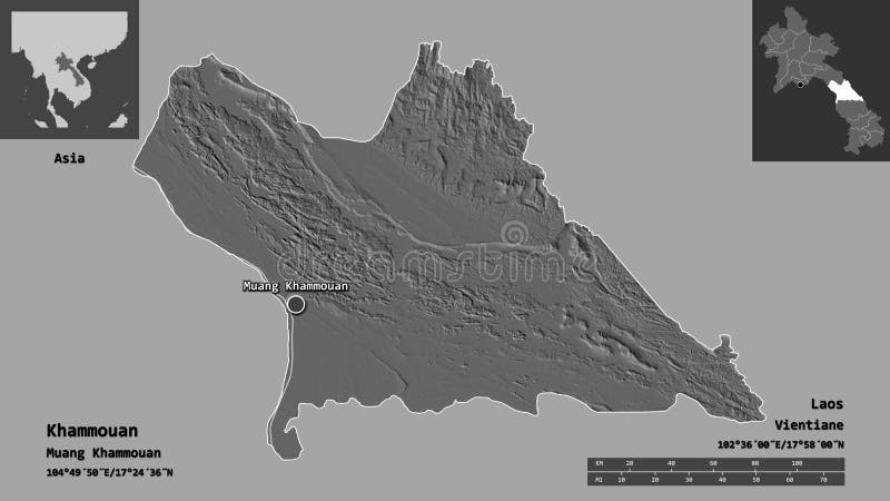 Khammouan, Province of Laos,. Previews. Bilevel Stock Illustration ...