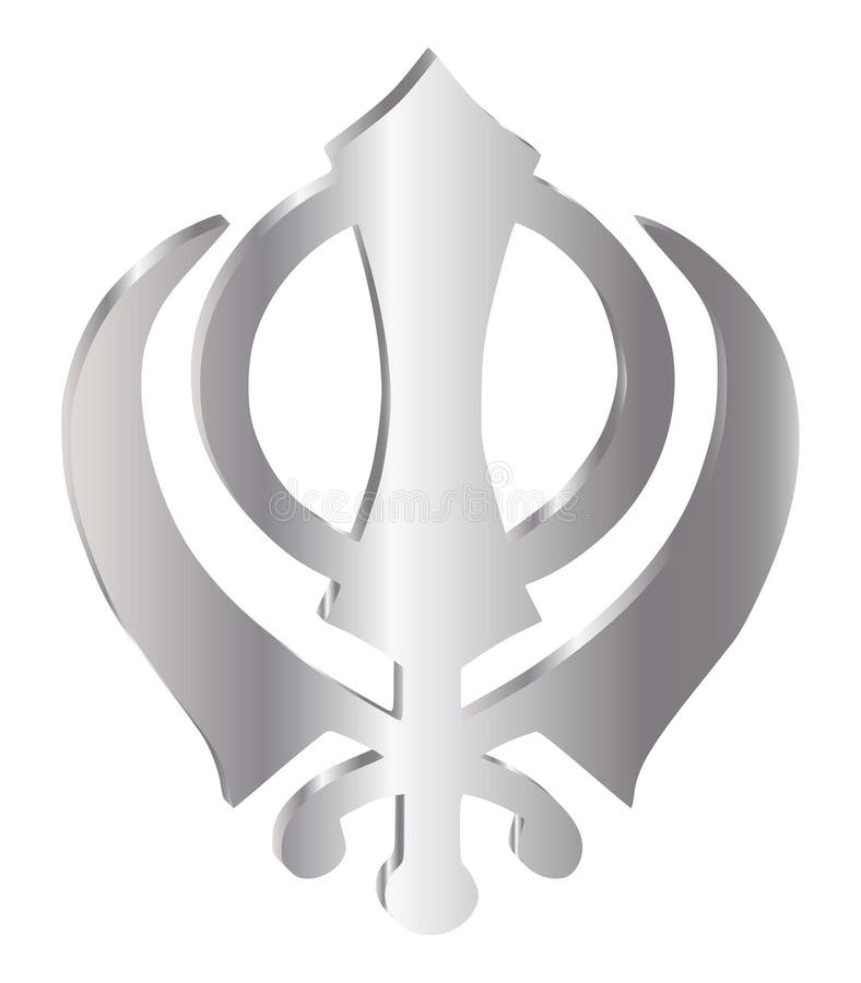 The Main Symbol of Sikhism - the Sign of Khanda Stock Illustration ...