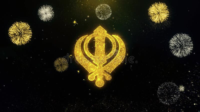 Khanda, Religion, Religious Symbol, Sikhism Icon on Gold Particles ...