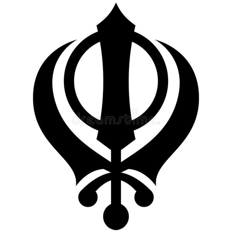Khanda symbol stock vector. Illustration of blessed, holy - 39470851