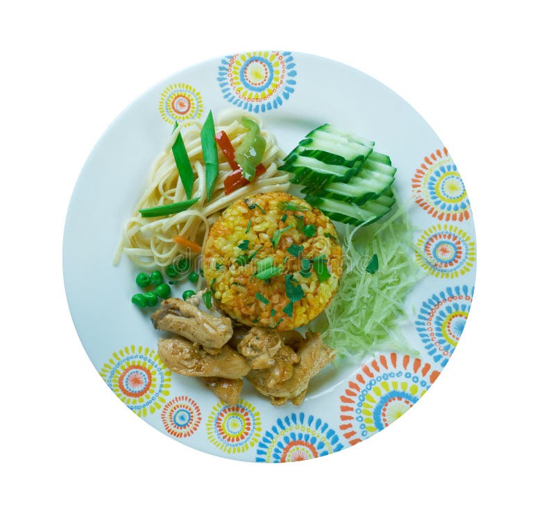 Khao khluk kapi stock image. Image of rice, plate, seafood - 81643949