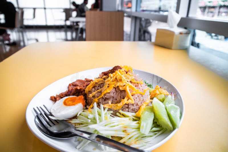 Khao Kluk Kapi, Thai Fried Rice with Fermented Shrimp Paste Stock Image ...