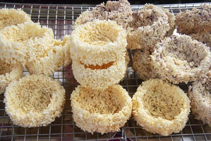 Khao Tan - Rice Cracker Thai Stock Photo - Image of food, cereal: 146352502