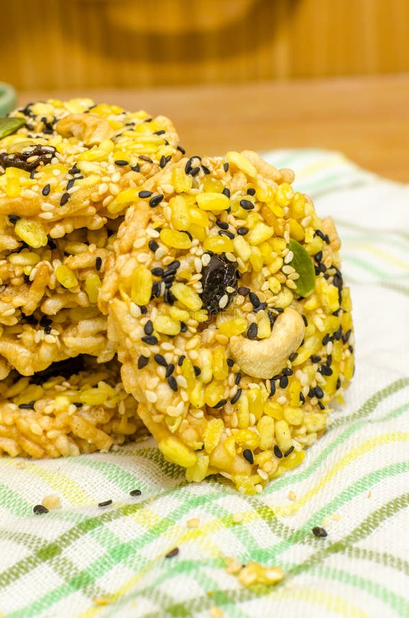 Khao Tan - Rice Cracker - Thailand Food Stock Image - Image of white ...