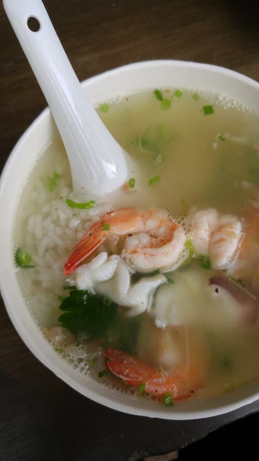 Khao Tom Goong stock image. Image of shrimp, khao, soup - 57754905