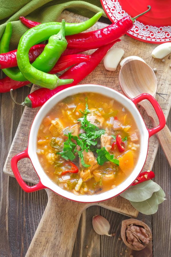 Kharcho stock image. Image of delicious, bowl, beef, closeup - 31745983