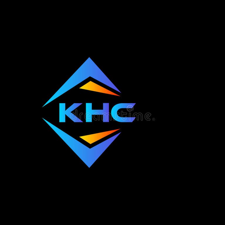 KHC Abstract Technology Logo Design on Black Background. KHC Creative ...