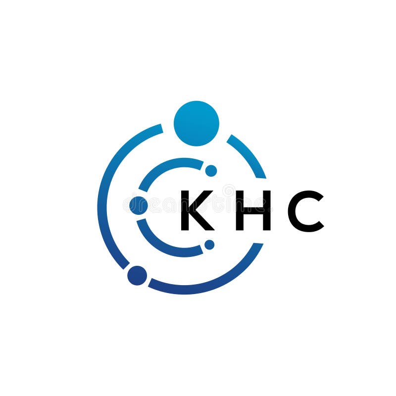 KHC Letter Technology Logo Design on White Background. KHC Creative ...