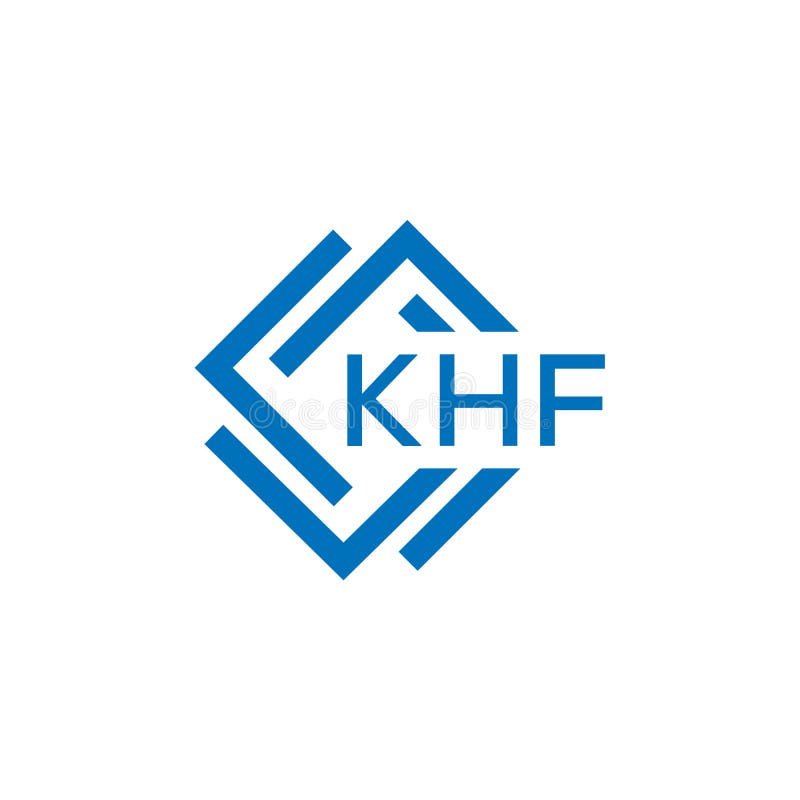 KHF Letter Logo Design on White Background. KHF Creative Circle Letter ...