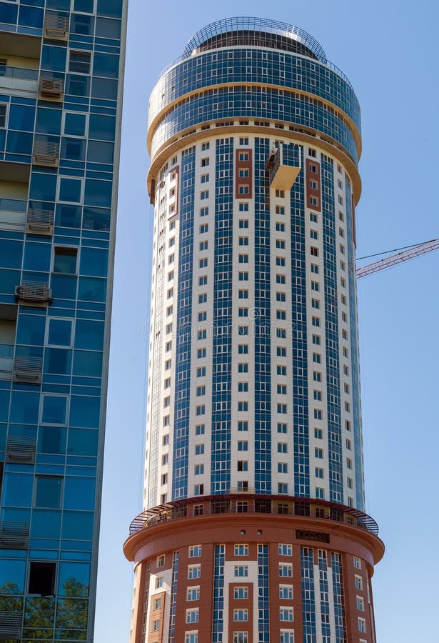 Khimki, Russia - June 3. 2019. Mayak - a Residential Complex Under ...