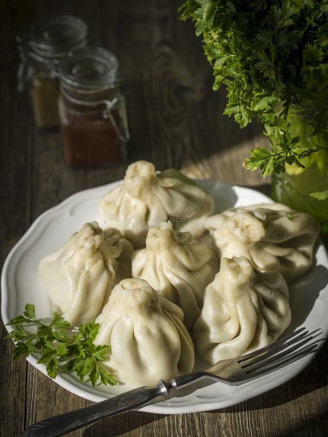 Khinkali stock photo. Image of wooden, caucasus, typical - 29323442