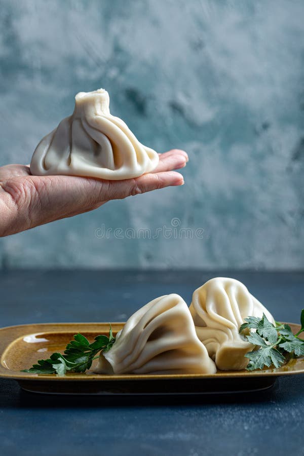 Khinkali, Georgian Dumplings, Traditional Georgian Cuisine. Khinkali on ... Khinkali, Georgian Dumplings, Traditional Georgian Cuisine. Khinkali on ...