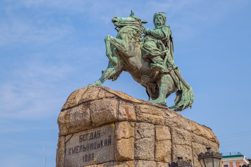 The Khmelnytsky Monument in Kiev Stock Image - Image of equestrian ...