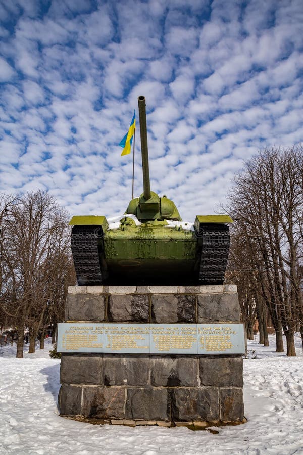 Soviet Tank T-34 of World War II As a Monument in the City Center Stock ...