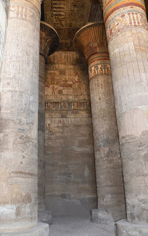 Temple in Esna, Egypt stock photo. Image of carving - 272980968