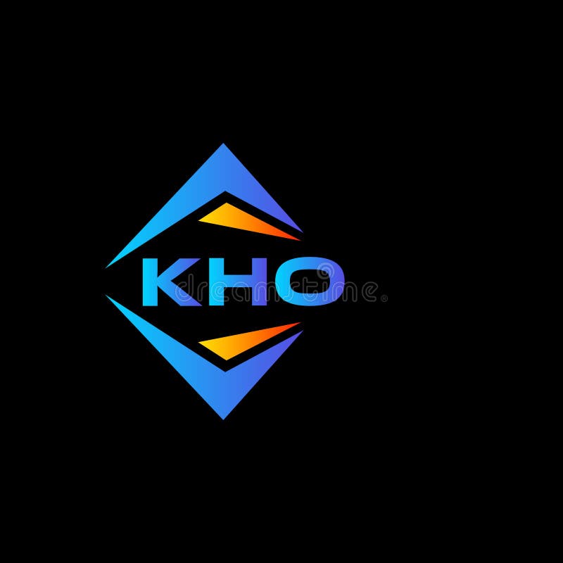KHO Abstract Technology Logo Design on Black Background. KHO Creative ...