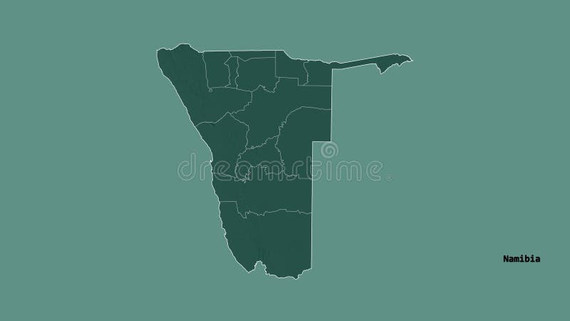 Khomas Location. Namibia. Administrative Map Stock Video - Video of ...