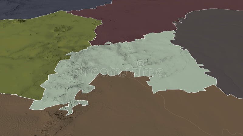 Khomas, Namibia - Highlighted. Administrative Stock Illustration ...