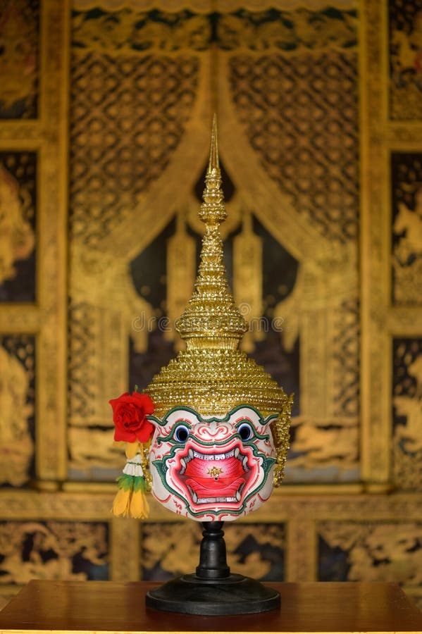 Khon, is a Classical Thai Dance in a Mask. this is an Actor`s Mask ...