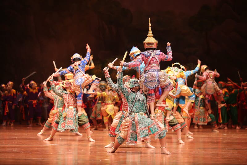 Khon, Dance Drama from Thailand. Stock Image - Image of costume, dance ...