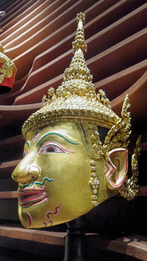 Khon Mask from the Ramayana, Remarkable Entertainment Stock Image ...