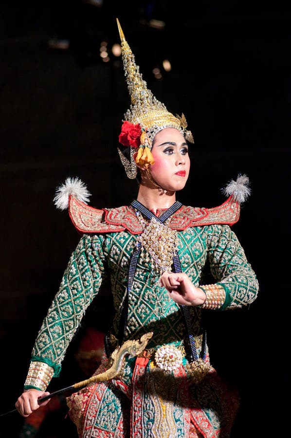 Khon-Thai Culture Drama Dance Show Editorial Image - Image of king ...