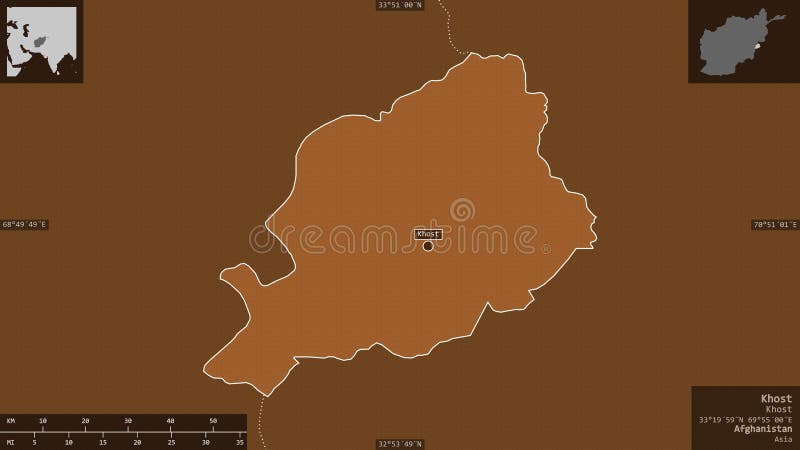 Khost, Afghanistan. Physical Stock Image - Image of world, capital ...