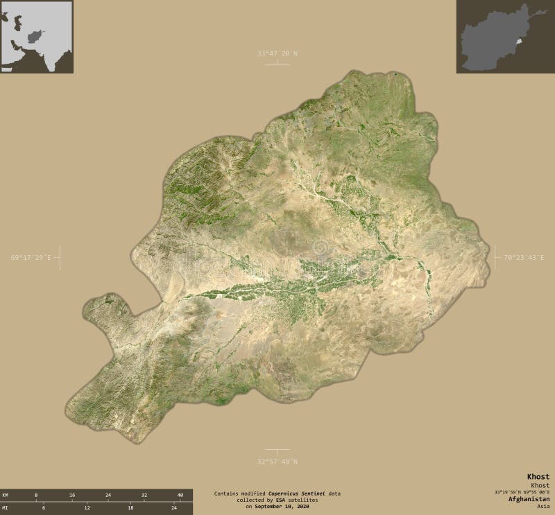 Khost, Afghanistan - Composition. Sentinel-2 Satellite Stock ...