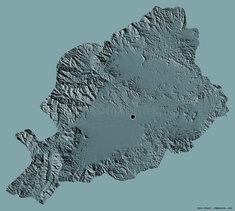 Khost, Afghanistan. High-res Satellite. Labelled Points of Cities Stock ...
