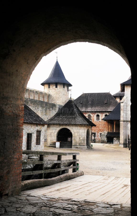 Khotin Castle - from Main Gate Stock Image - Image of kosaks, mansion ...
