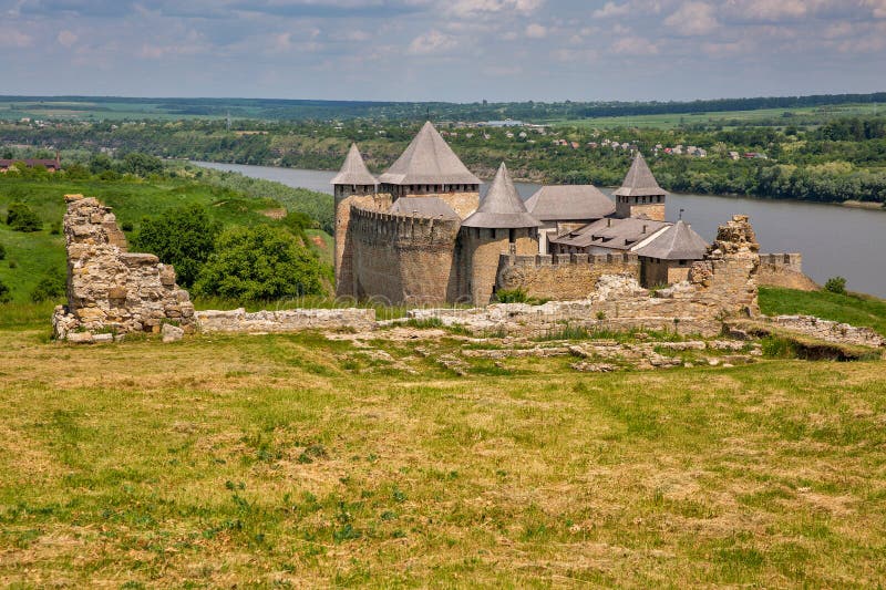Khotyn Fortress Medieval Fortification Complex in Ukraine Stock Photo ...