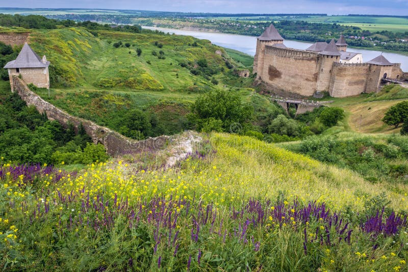 Khotyn Fortress in Ukraine stock photo. Image of raion - 161866248