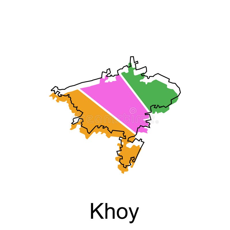Khoy City of Iran Map Vector Illustration, Vector Design Template Stock ...