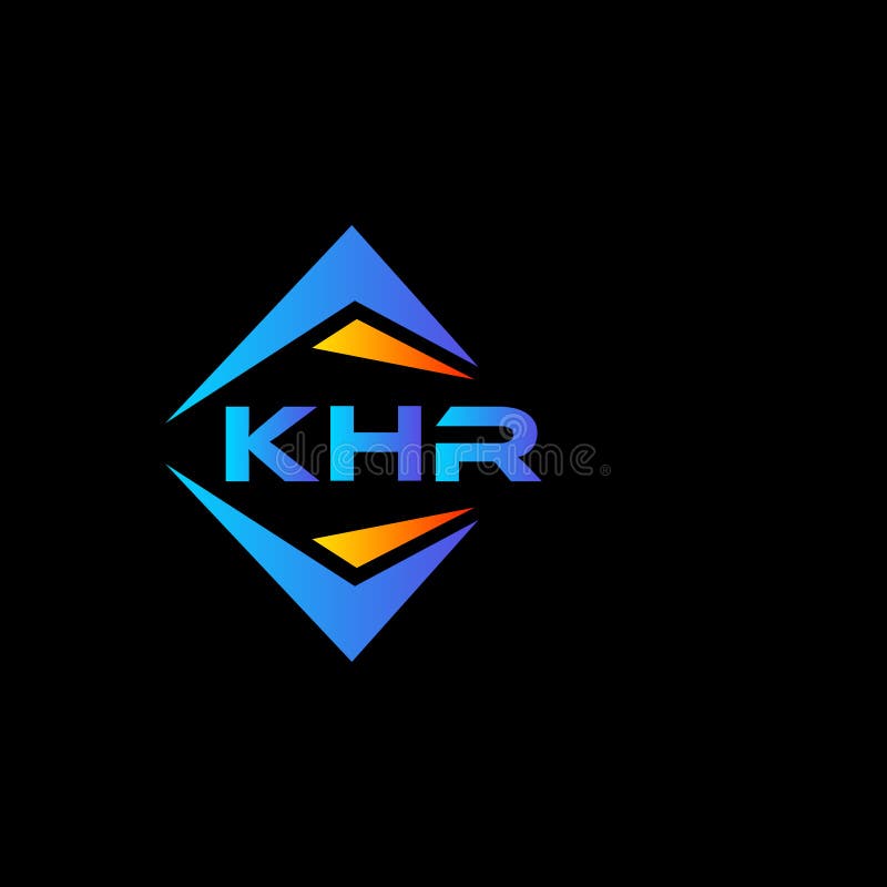 KHR Abstract Technology Logo Design on Black Background. KHR Creative ...