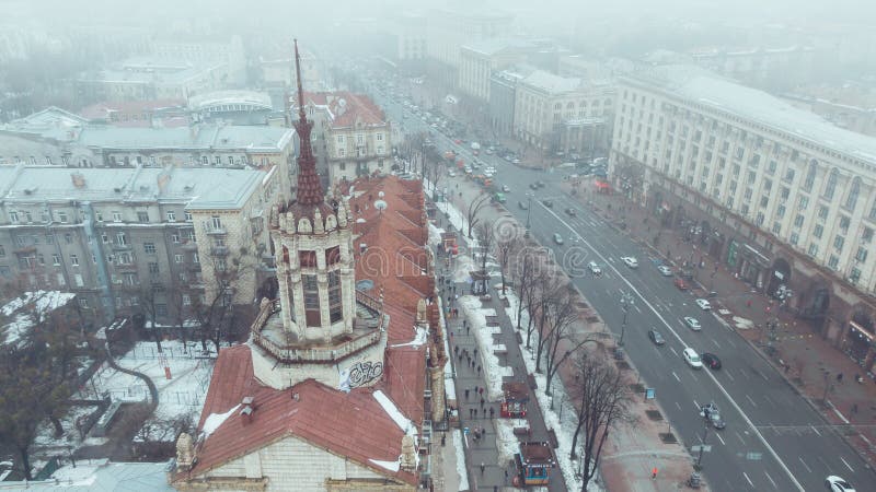 Khreshchatyk is the Main Street of Kiev. Editorial Photo - Image of ...